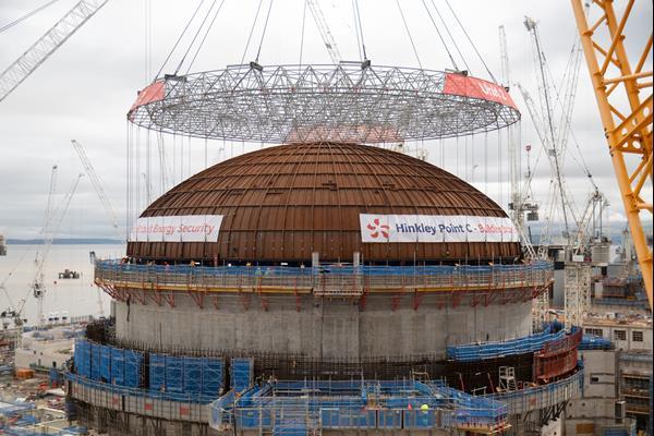 In pictures: Second nuclear reactor dome lifted into place at Hinkley Point C | News | Building